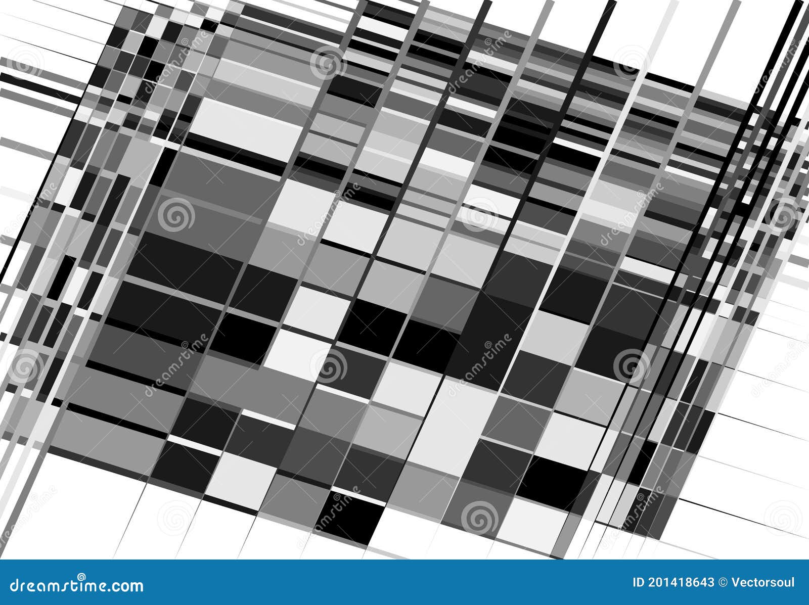 Tessallation, Mosaic Abstract Grayscale, Black and White and Geometric ...