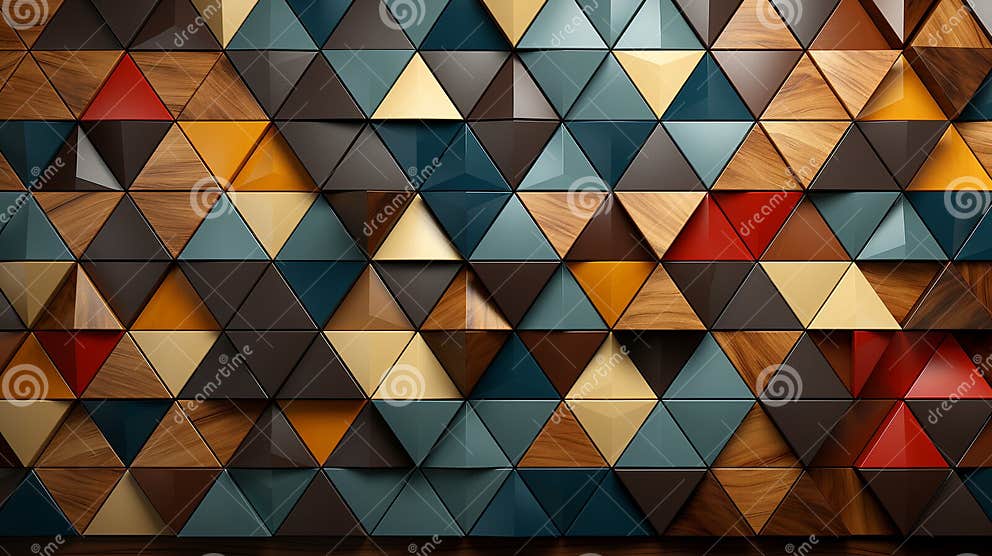 Tessellating Triangles: Abstract Patterns with Equilateral Shapes Stock ...