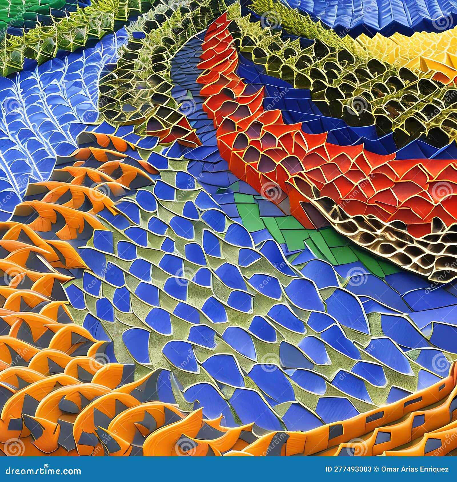 A Tessellation of Dragons in Various Sizes and Colors, Roaring in ...