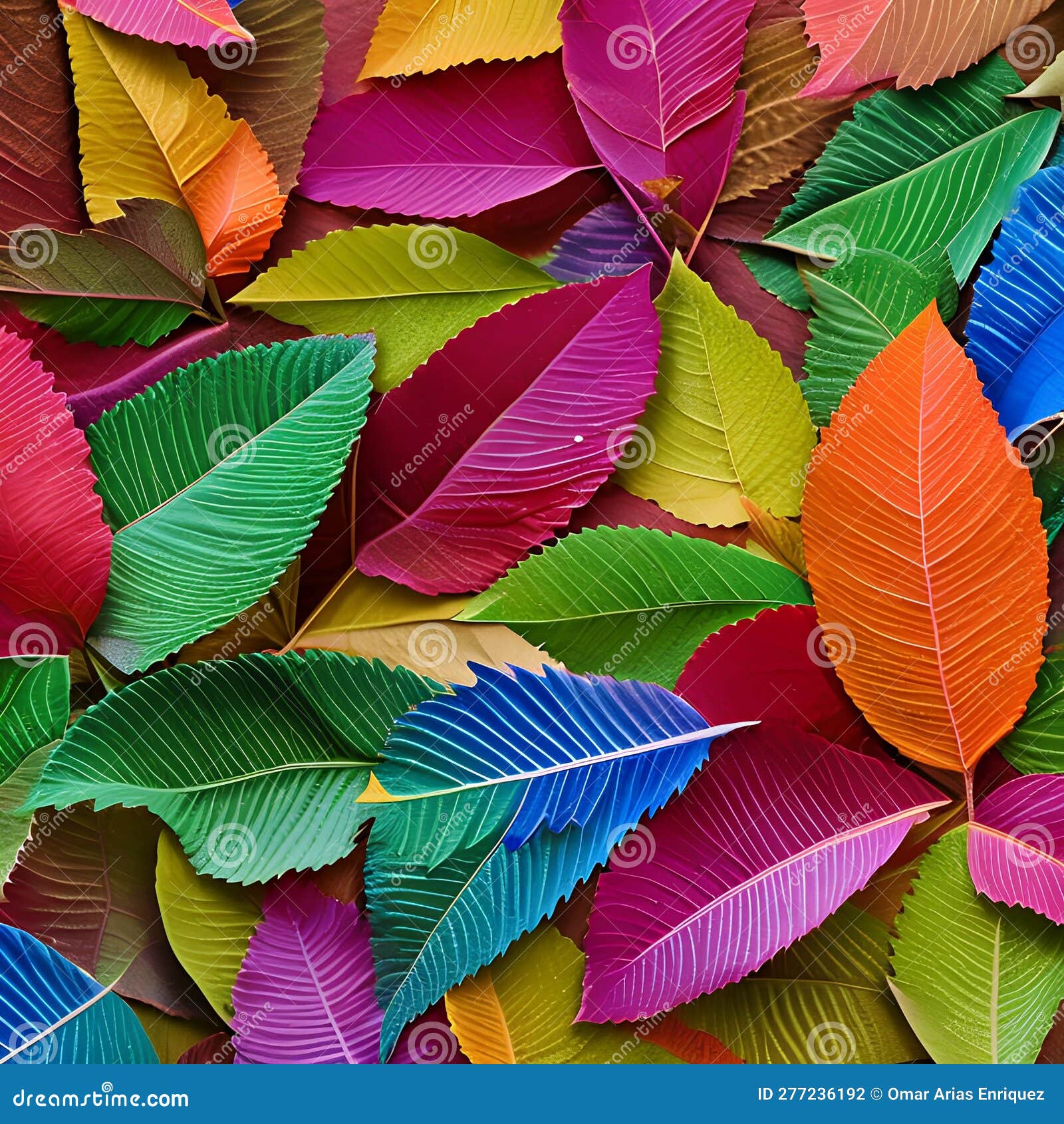 A Tessellation of Leaves in Various Sizes and Colors, Falling in ...