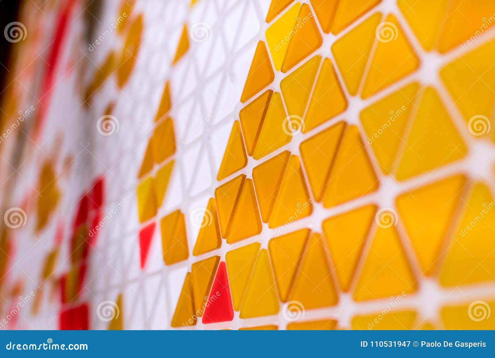 Tessellation of a Plane with Yellow, Orange and Red Colored Triangles ...