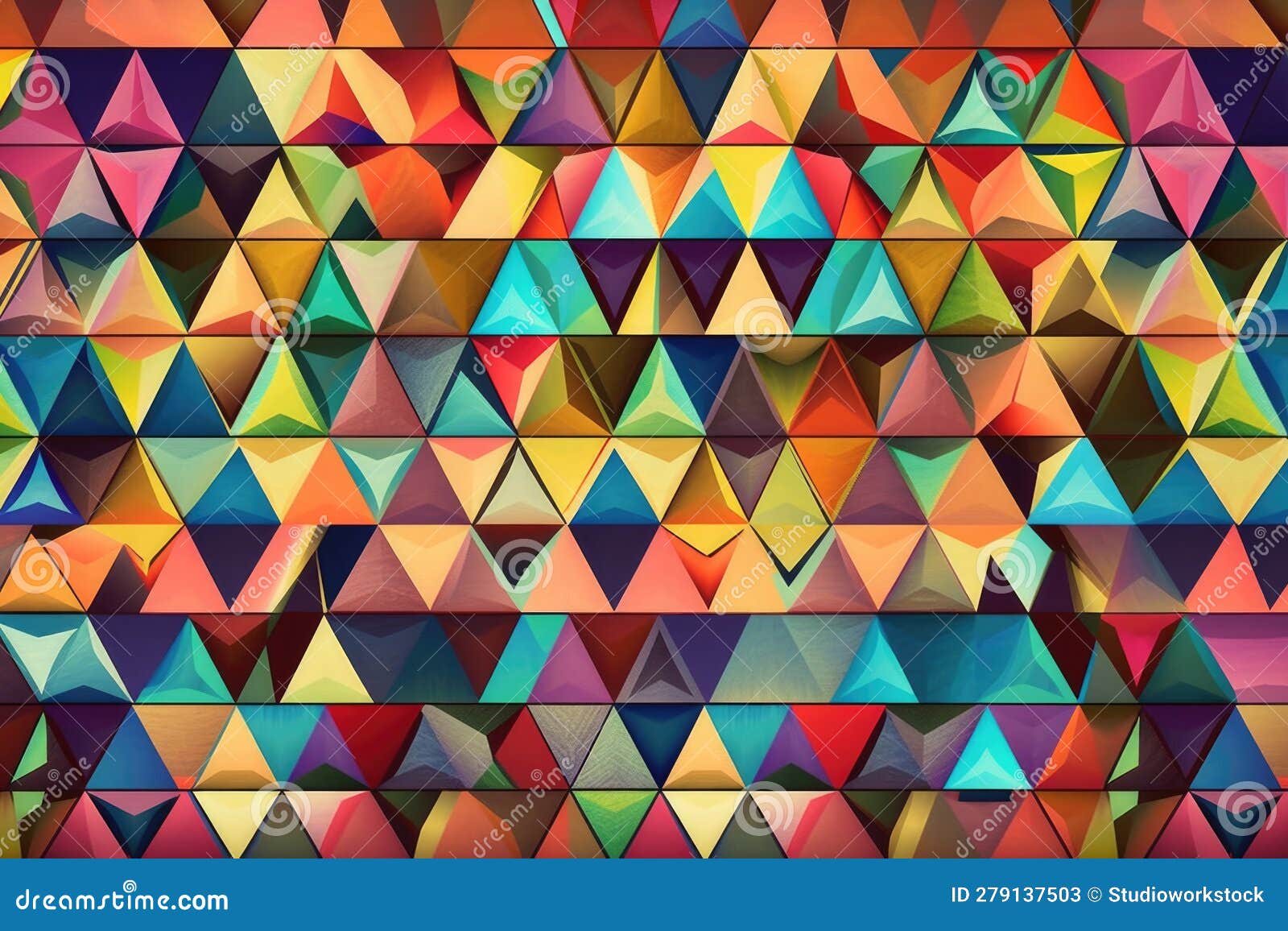 Tessellation of Triangles in Different Colors, Forming Intricate ...