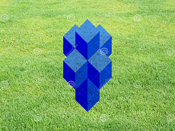 Tesseract aka Hypercube stock de ilustración. Ilustración de verde ...