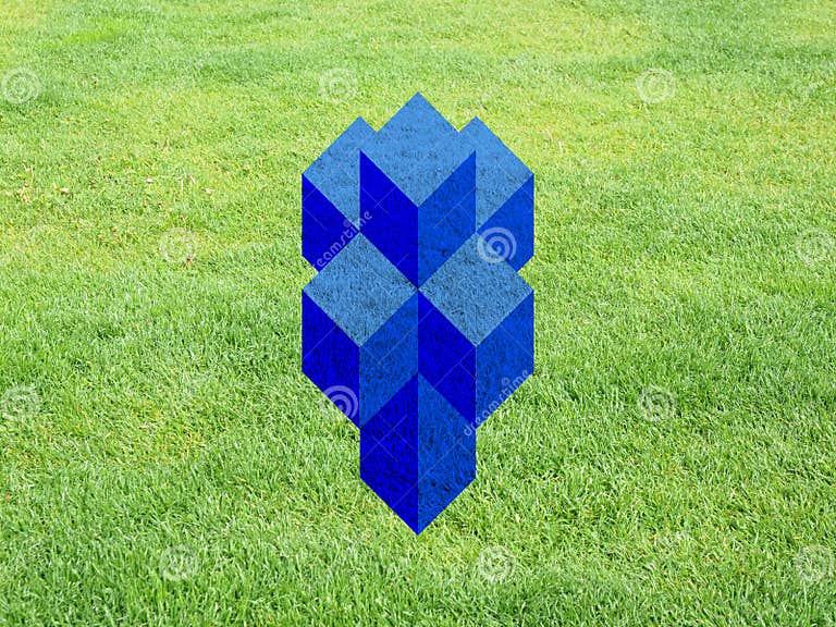 Tesseract aka Hypercube stock de ilustración. Ilustración de verde ...