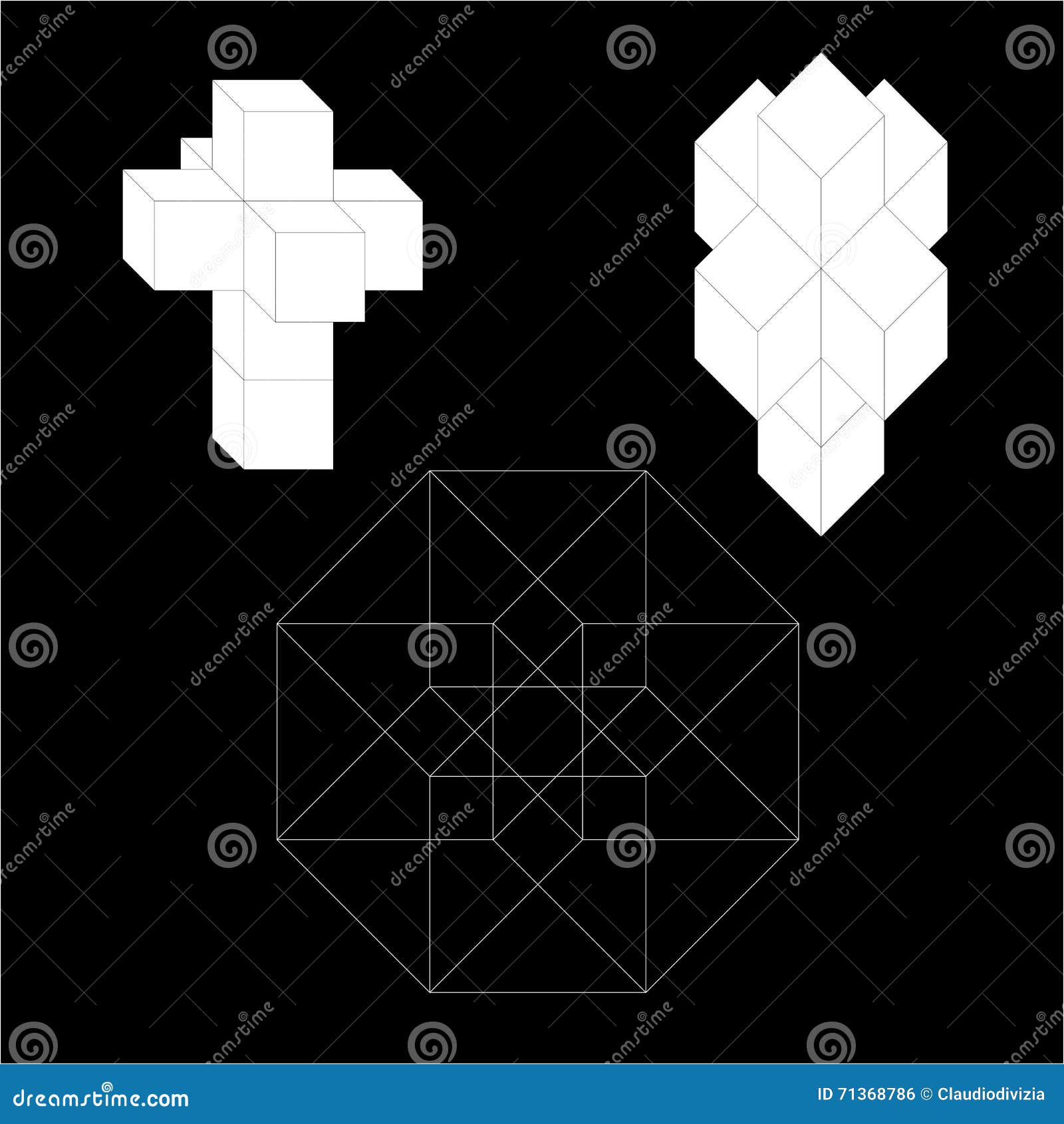 4 Dimensional Hypercube Tesseract Rotating In Outer Space And Stars ... 4 Dimensional Hypercube Tesseract Rotating In Outer Space And Stars ...