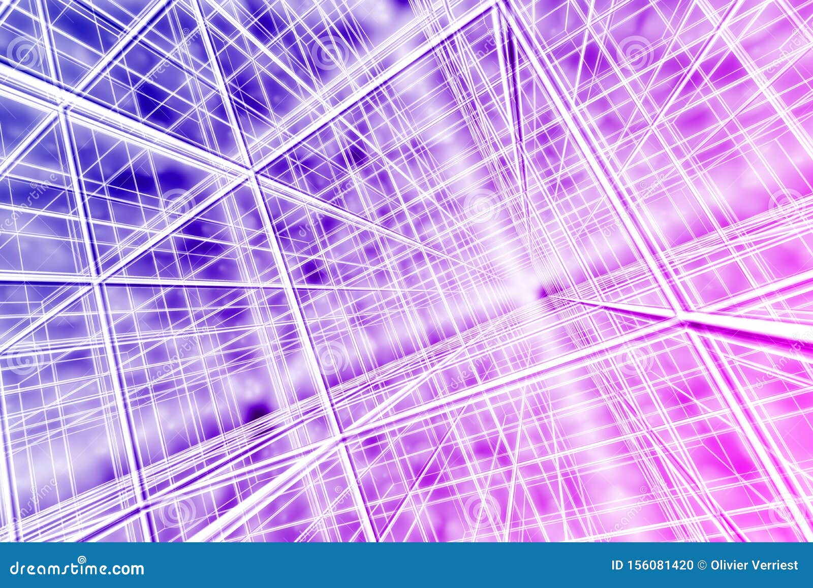 Tesseract Background Abstract Network Cyber Web Multicolor Stock ...