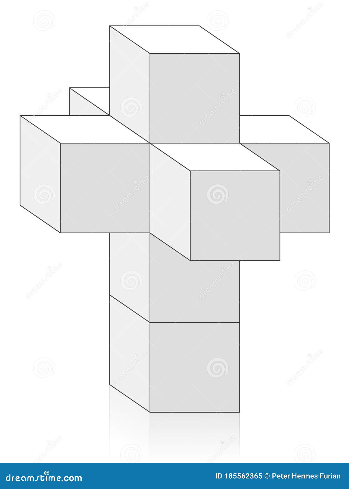 Tesseract Net Corpus Hypercubus 4D Cubes Stock Vector - Illustration of ...