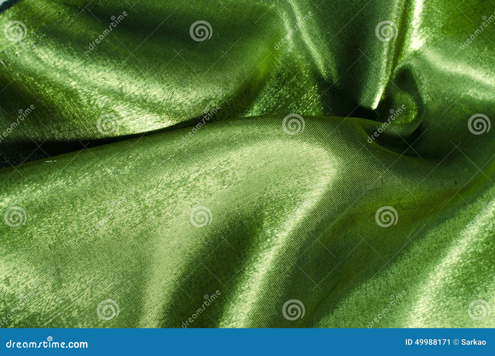 Tessuto di seta verde immagine stock. Immagine di sciocco - 49988171