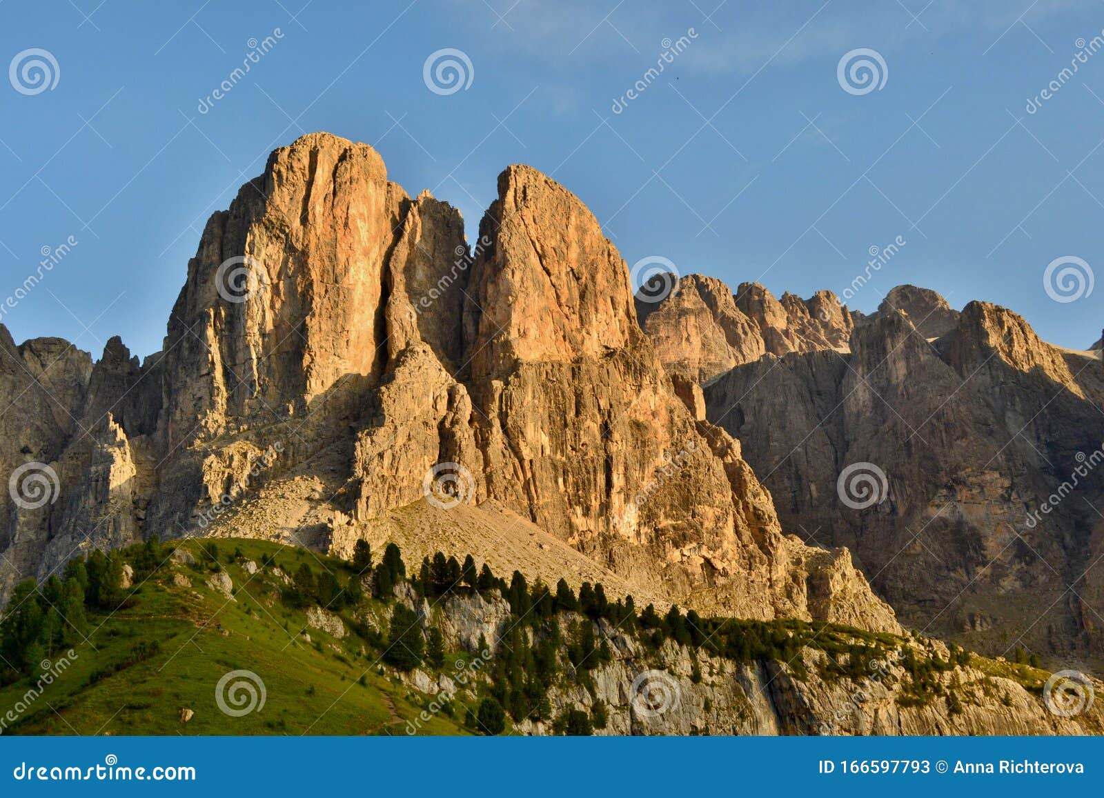 Sass Dla Luesa 2603 M. a Dolomite Tower. Stock Image - Image of luesa ...