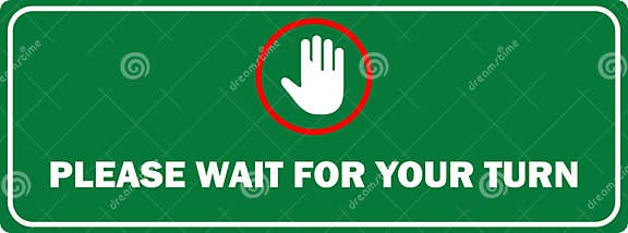 Waiting Symbol Waiting Area Sign Green Color Waiting Room Vector ...