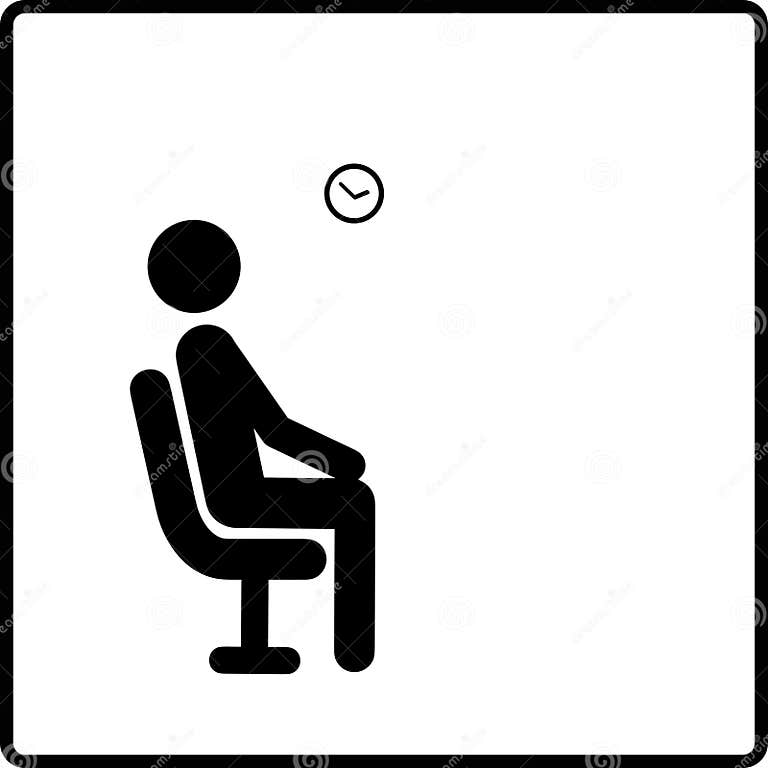 Waiting Symbol Waiting Area Sign Green Waiting Room Vector Waiting Room ...