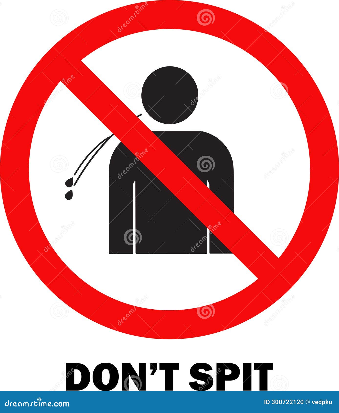 Icon Board Do Not Spit, Ai Generated Stock Vector - Illustration of ...