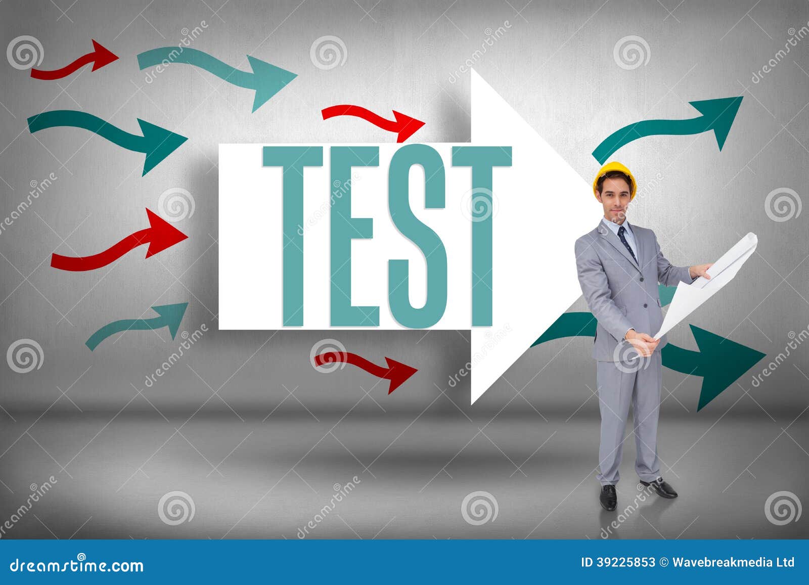 Test Against Arrows Pointing Stock Image - Image of graphic, hair: 39225853