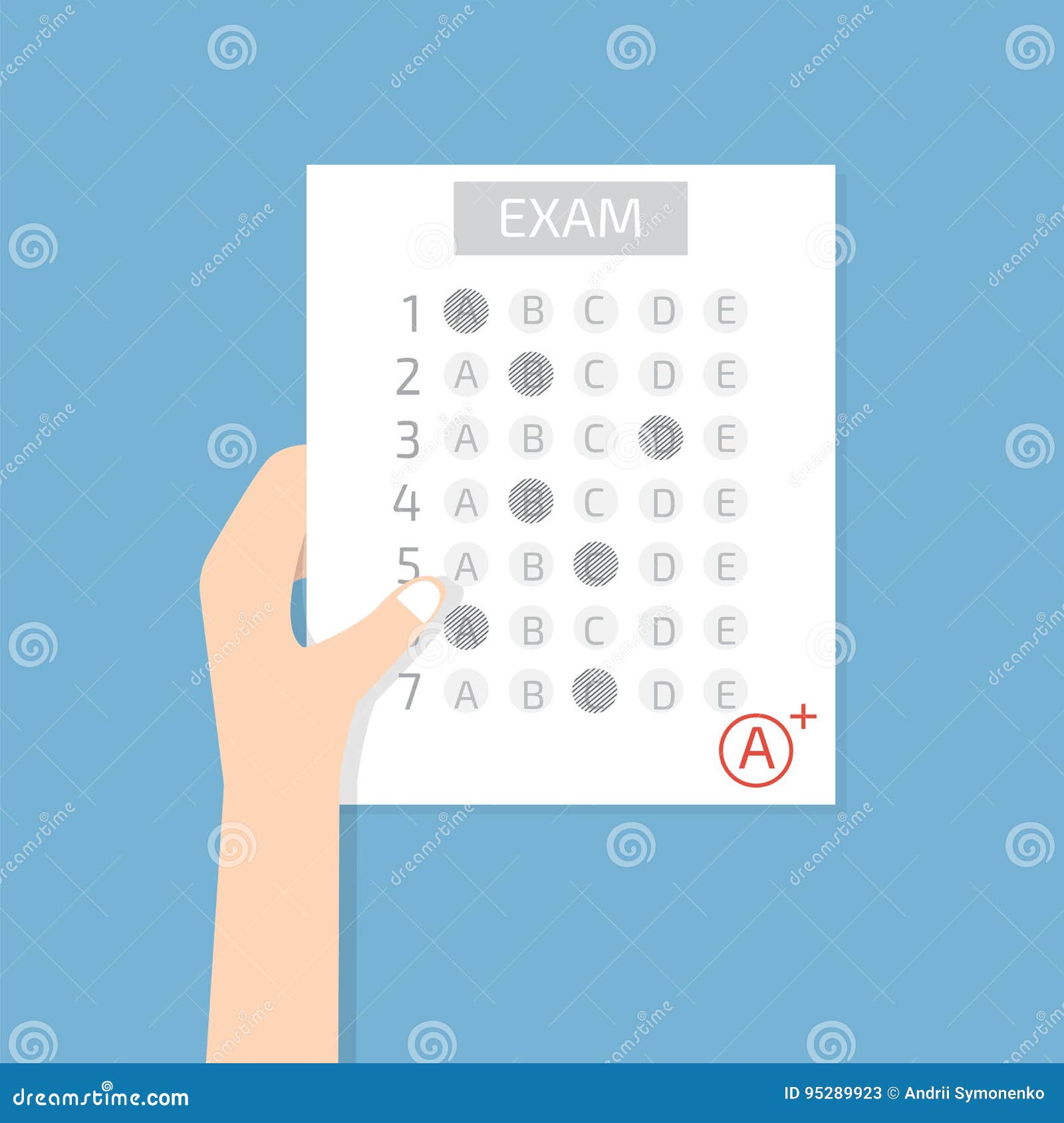 Test Answer Sheet Concept. Vetor Illustration Stock Vector ...