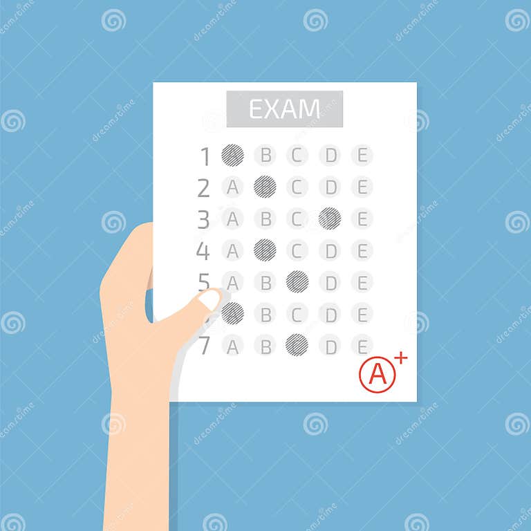 Test Answer Sheet Concept. Vetor Illustration Stock Vector ...