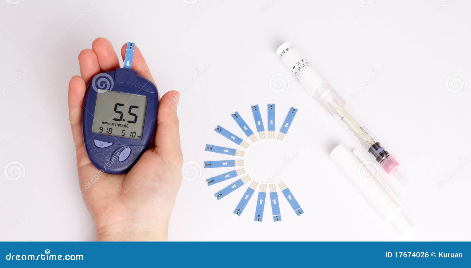 Test Blood Sugar on Glucose Meter Stock Photo - Image of healthcare ...