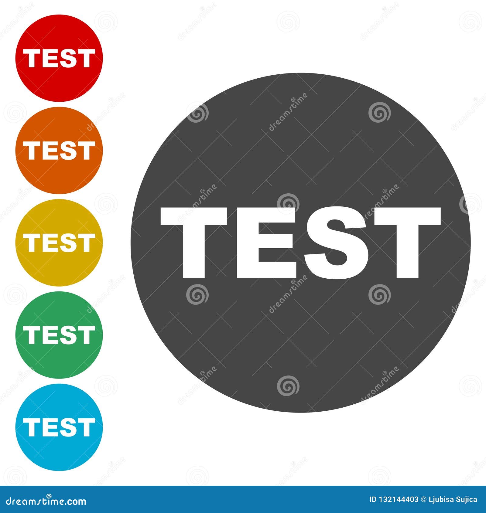 Test Button In Red Showing Quiz Stock Photography | CartoonDealer.com ...
