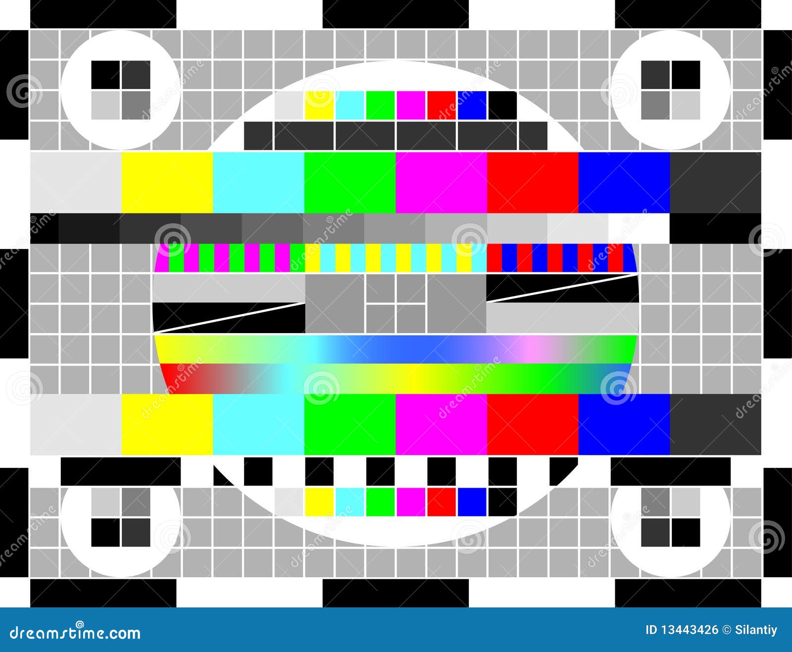 Test of color. stock vector. Illustration of electronic - 13443426