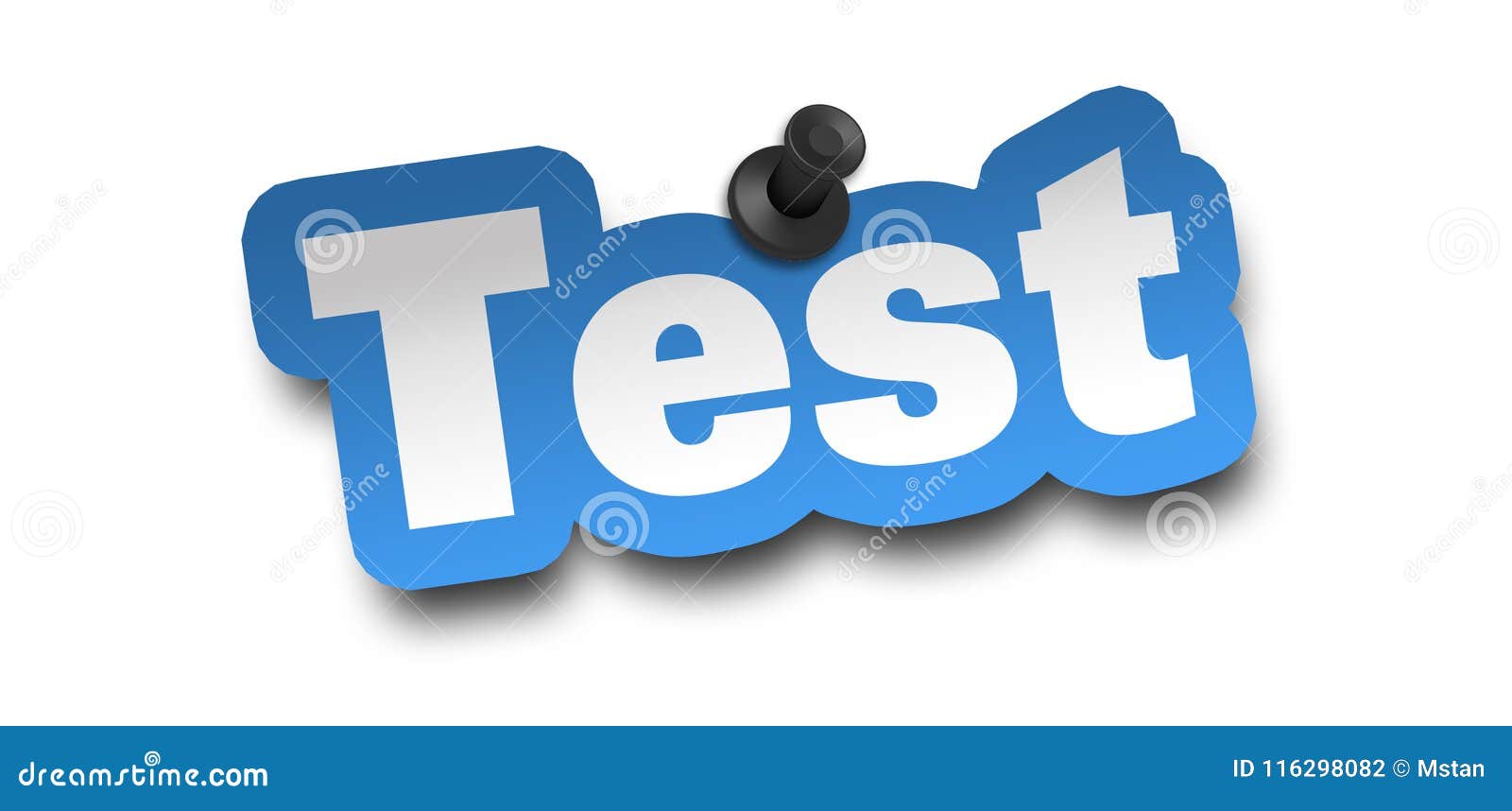 Test Concept 3d Illustration Isolated Stock Illustration - Illustration ...