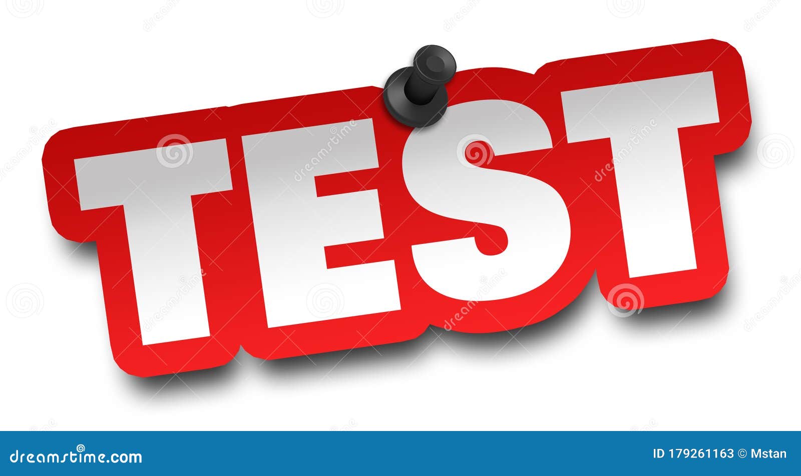 Test Concept 3d Illustration Isolated Stock Illustration - Illustration ...