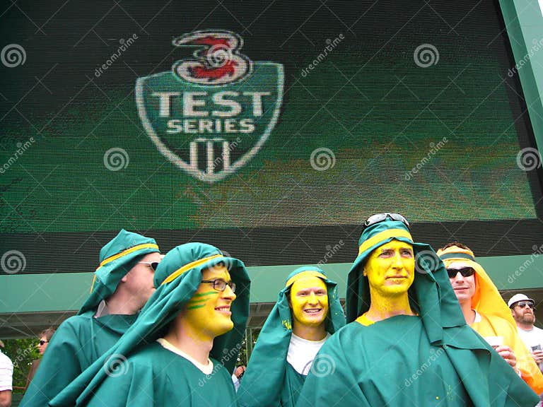 Test Cricket Crowd Costumes Editorial Image - Image of australian ...