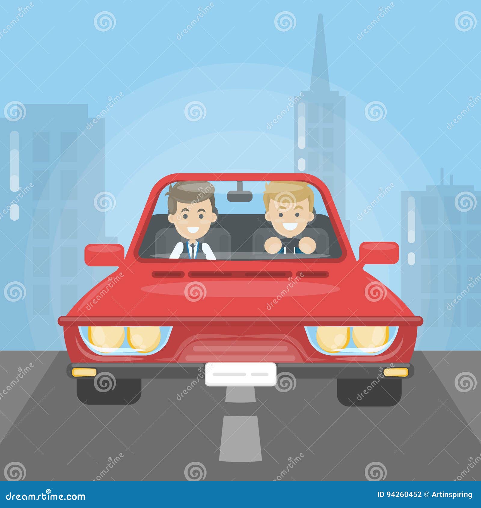 Test drive illustartion. stock vector. Illustration of service - 94260452