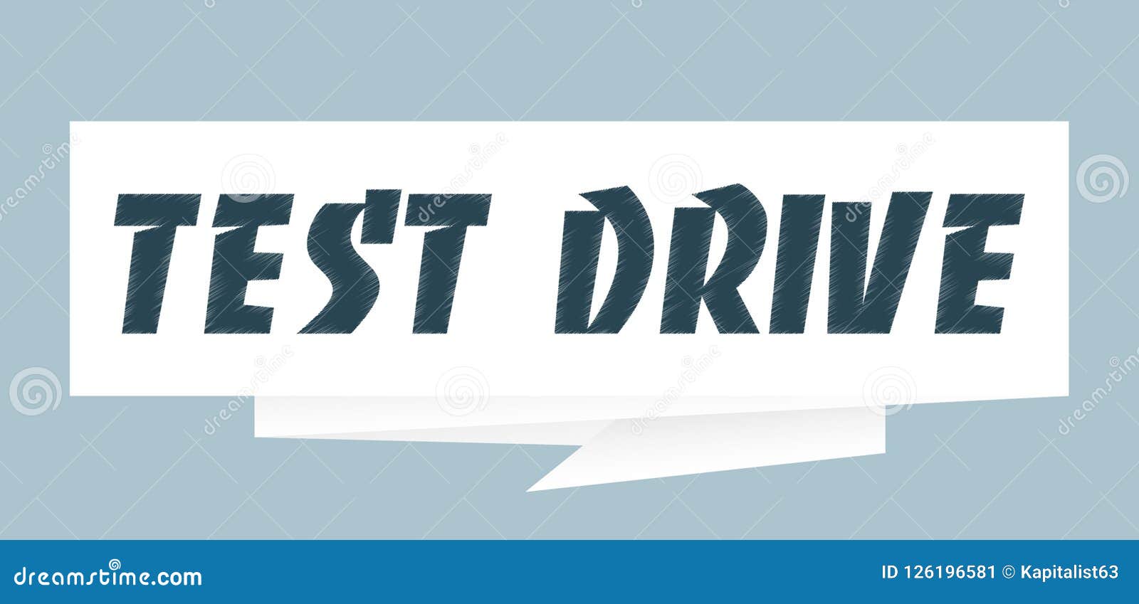 Test Drive Paper Speech Bubble Stock Vector - Illustration of test ...