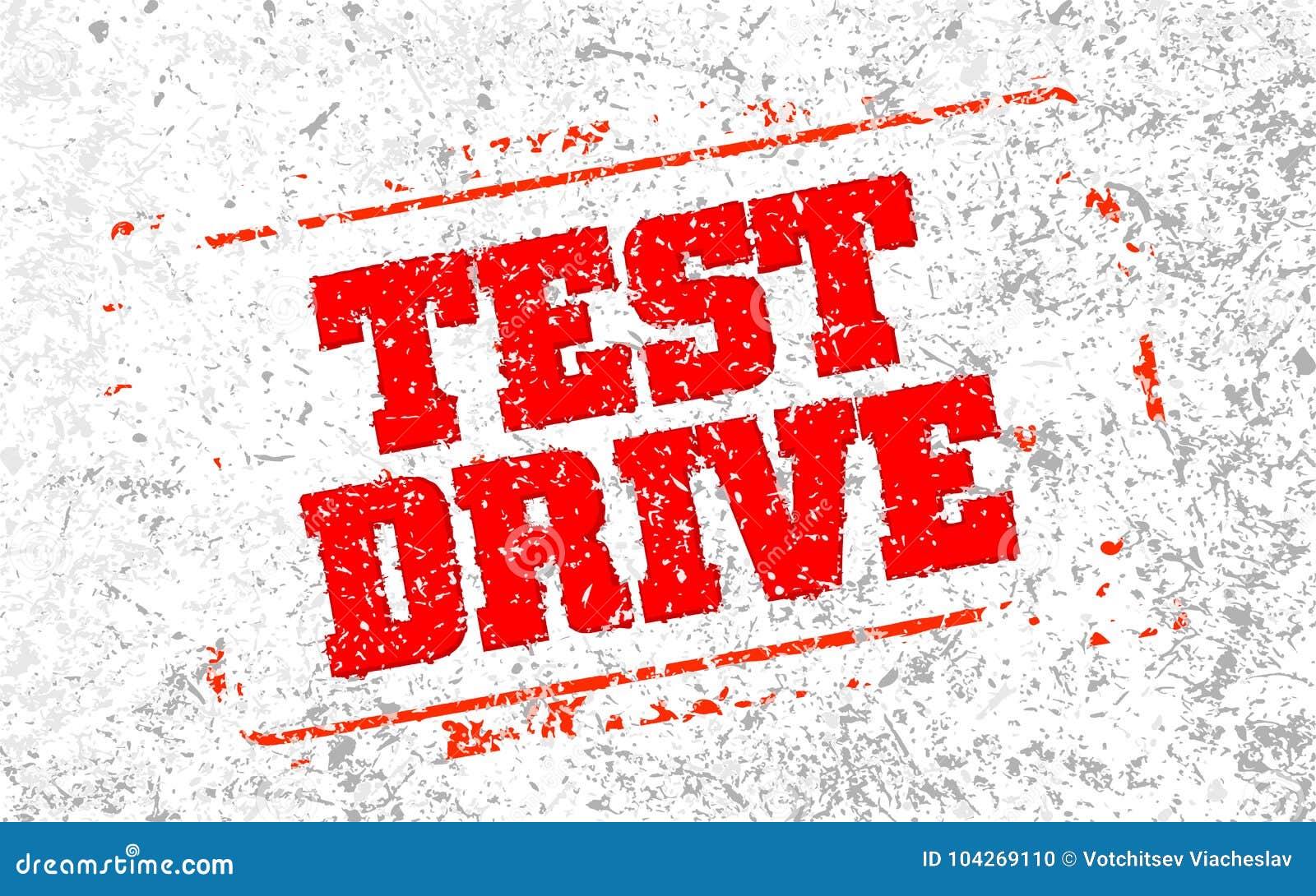 Test drive rubber stamp stock vector. Illustration of messy - 104269110