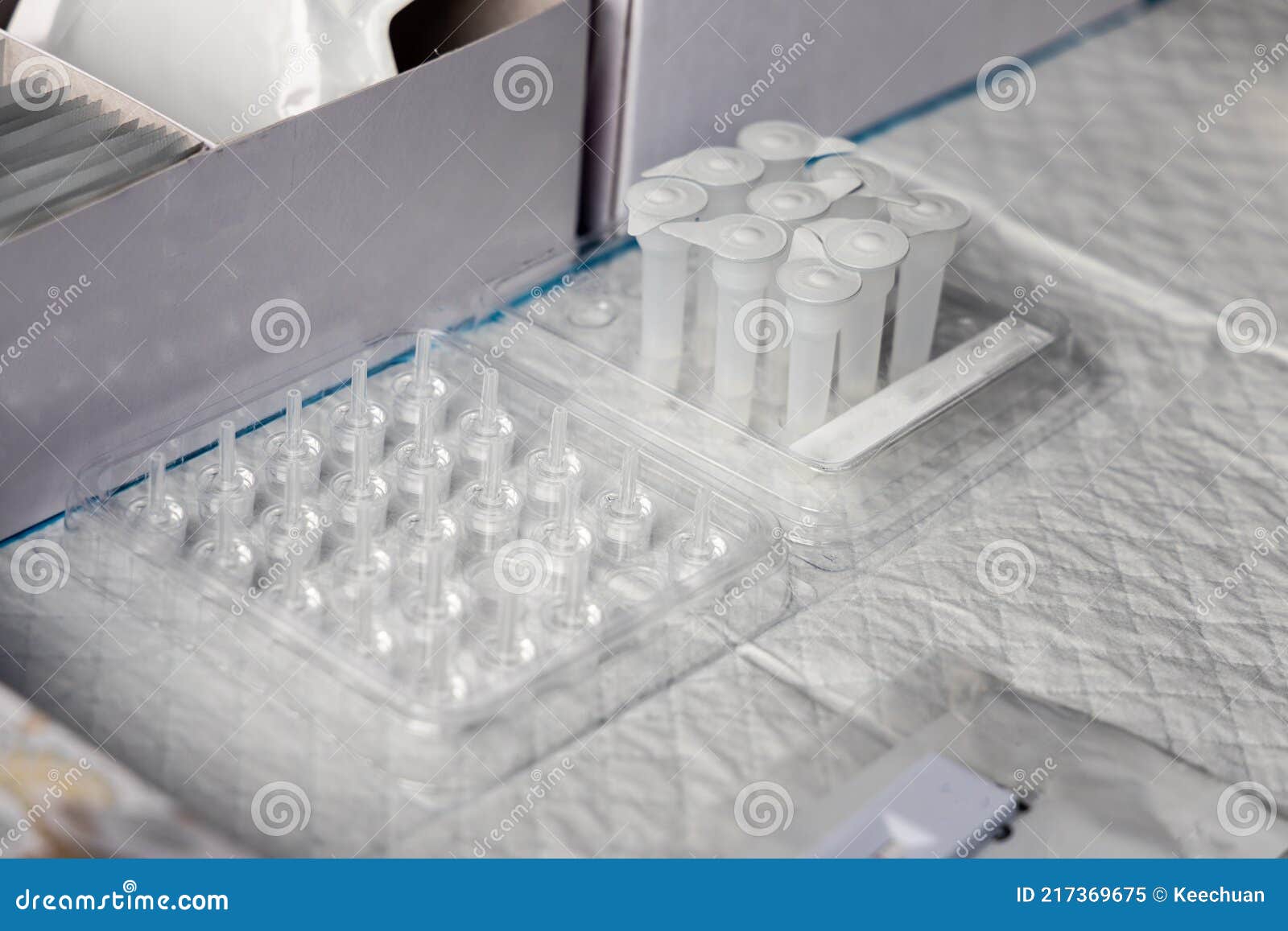 Test Equipments for Covid 19 Swap Test at Laboratory Stock Image ...