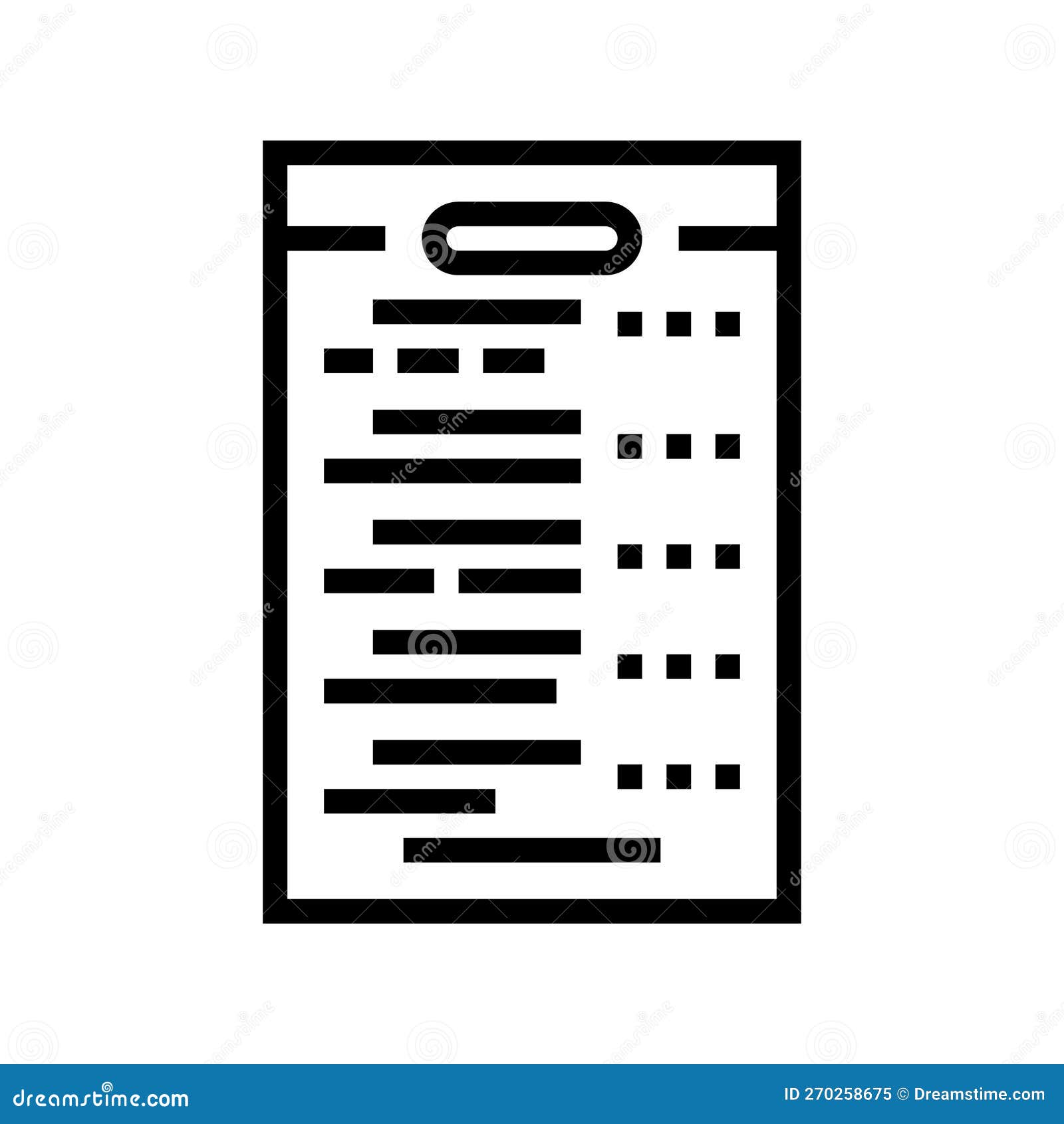 Test Exam Paper Document Line Icon Vector Illustration Stock Vector ...