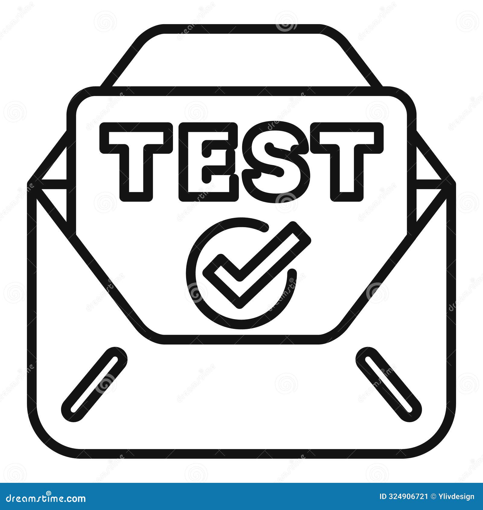 Test Exam Result Mail Sending with Check Mark Icon Stock Vector ...