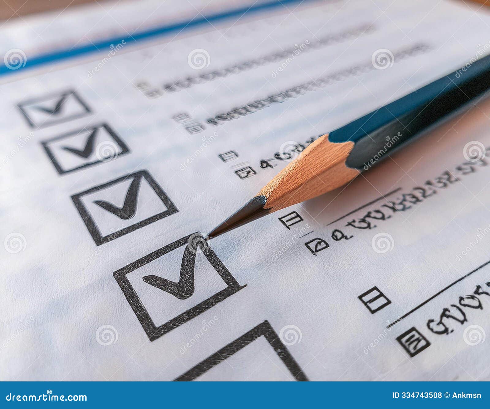 Test and Examination Materials Featuring Elements Like a Pencil, Paper ...