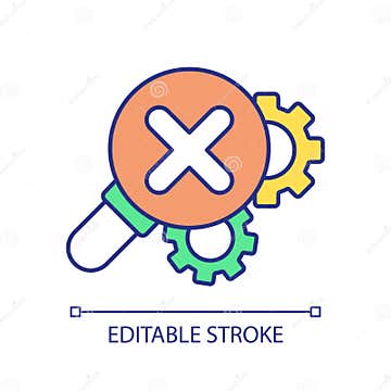 Test fail RGB color icon stock illustration. Illustration of analysis ...