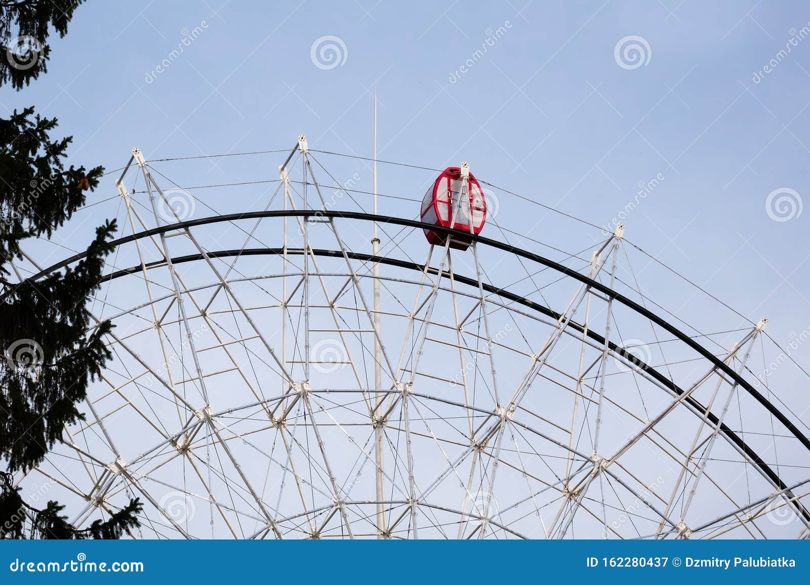 The Test of the Ferris Wheel with One Stall Stock Image - Image of ...