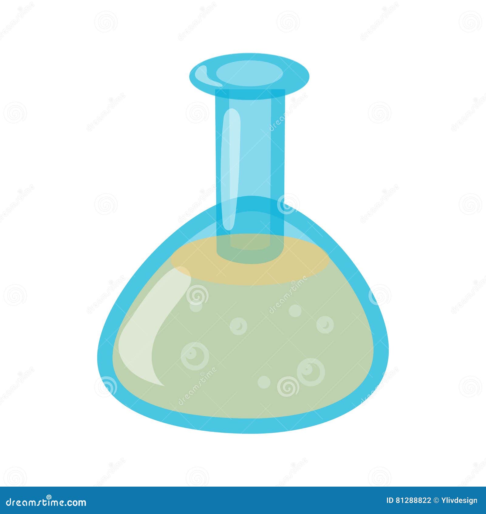 Test Flask Icon in Cartoon Style Stock Vector - Illustration of analyze ...