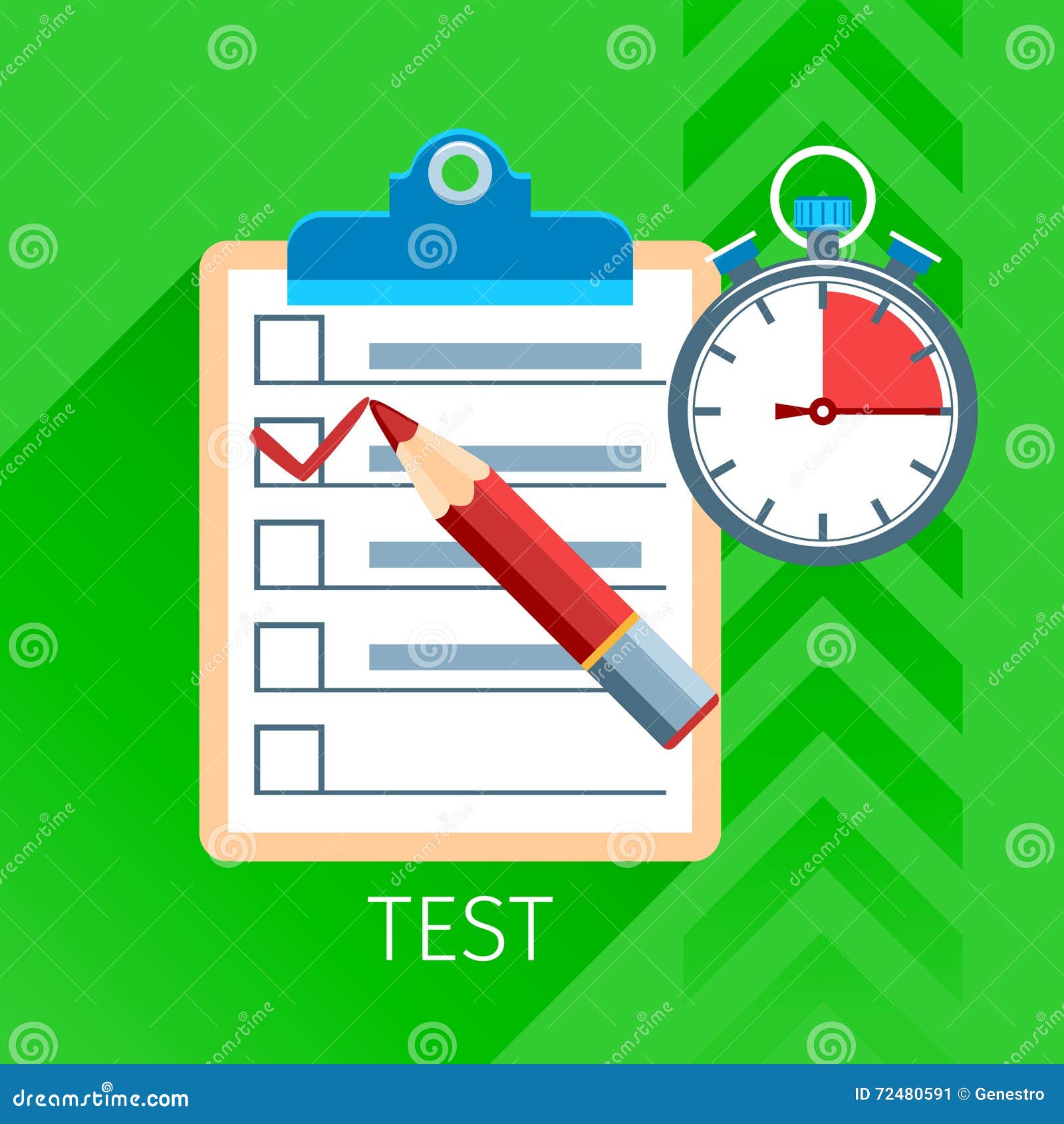 Test Flat Icon Set stock illustration. Illustration of education - 72480591