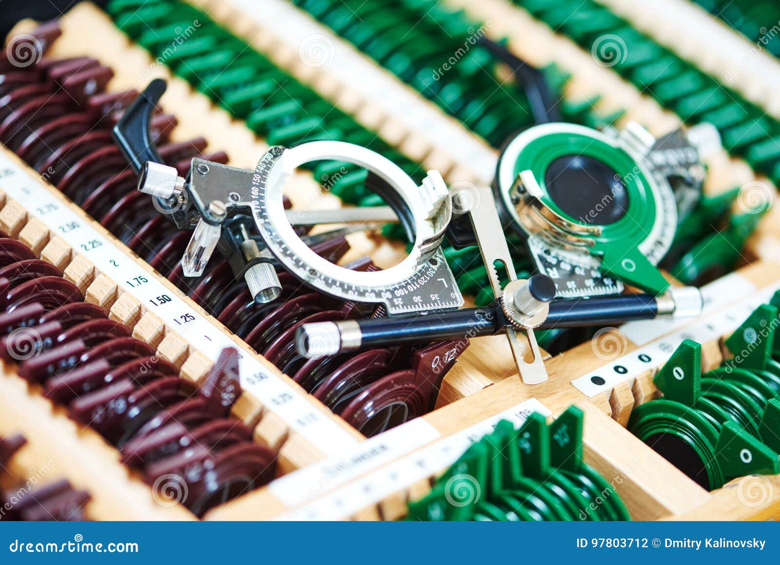 Test Glasses Phoropter for Eyesight Examinations Stock Photo - Image of ...