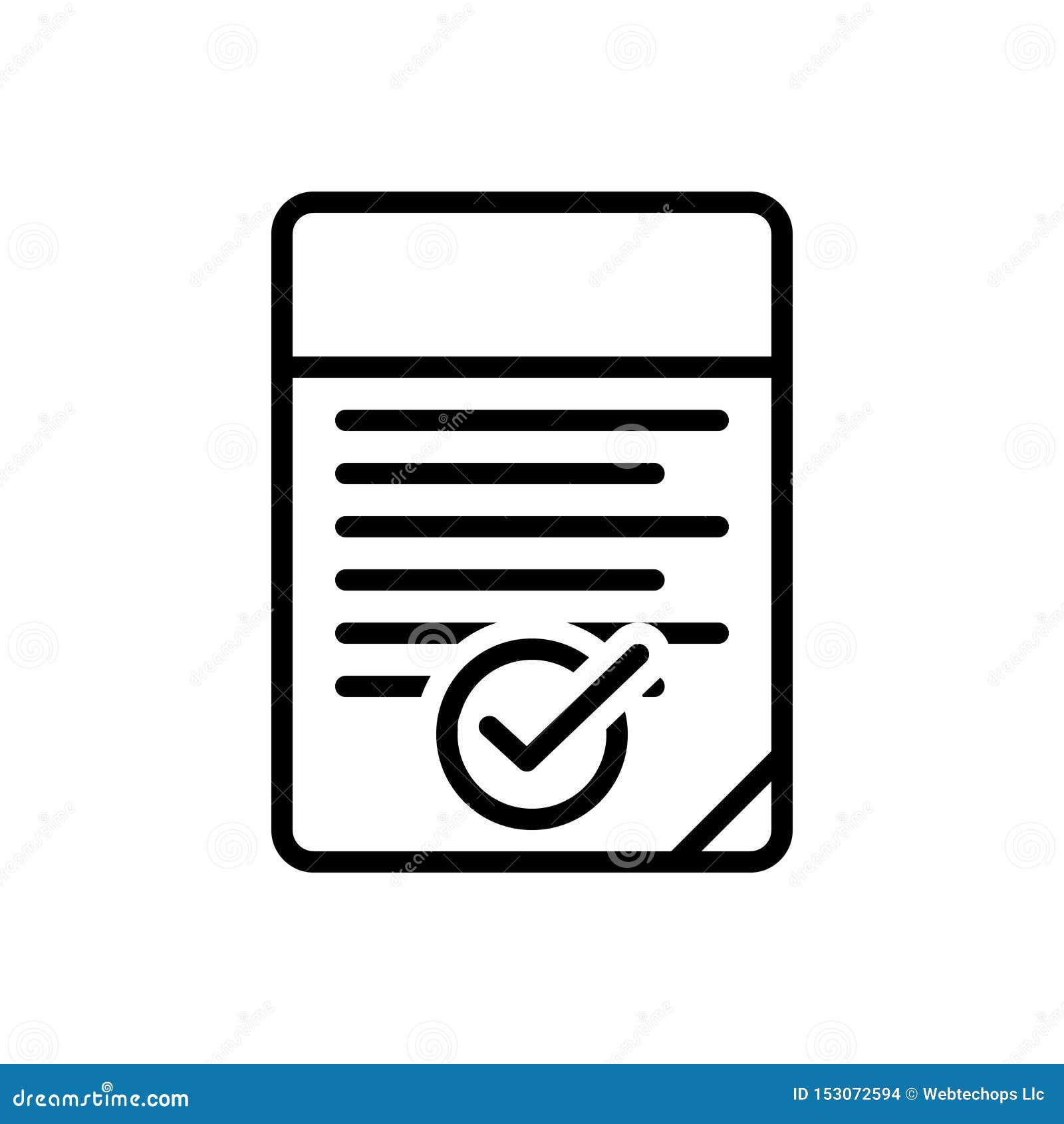 Black Line Icon for Test, Exam and Quiz Stock Illustration ...