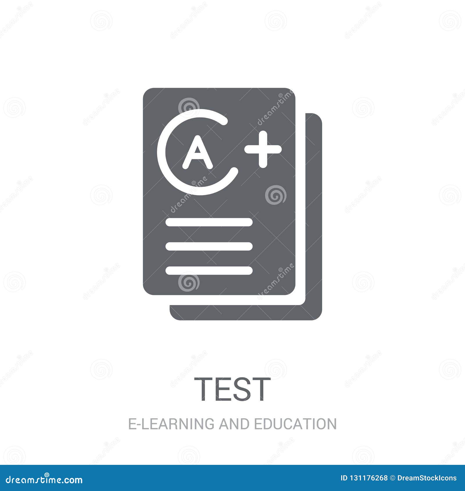 Test Icon. Trendy Test Logo Concept on White Background from E-learning ...