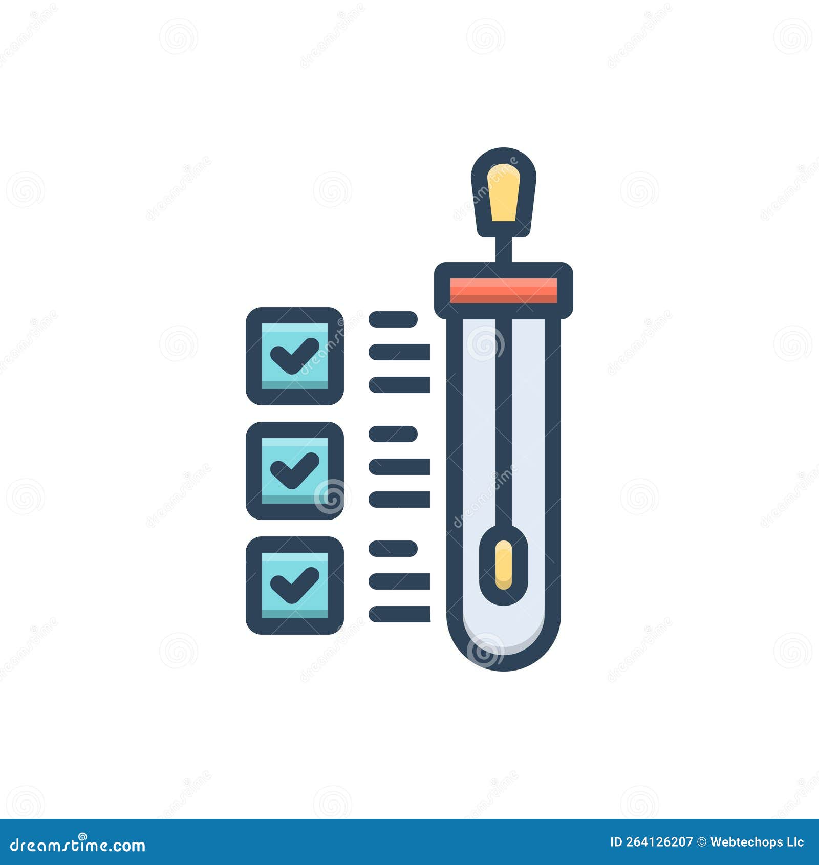 Color Illustration Icon for Test, Trial and Examination Stock Vector ...