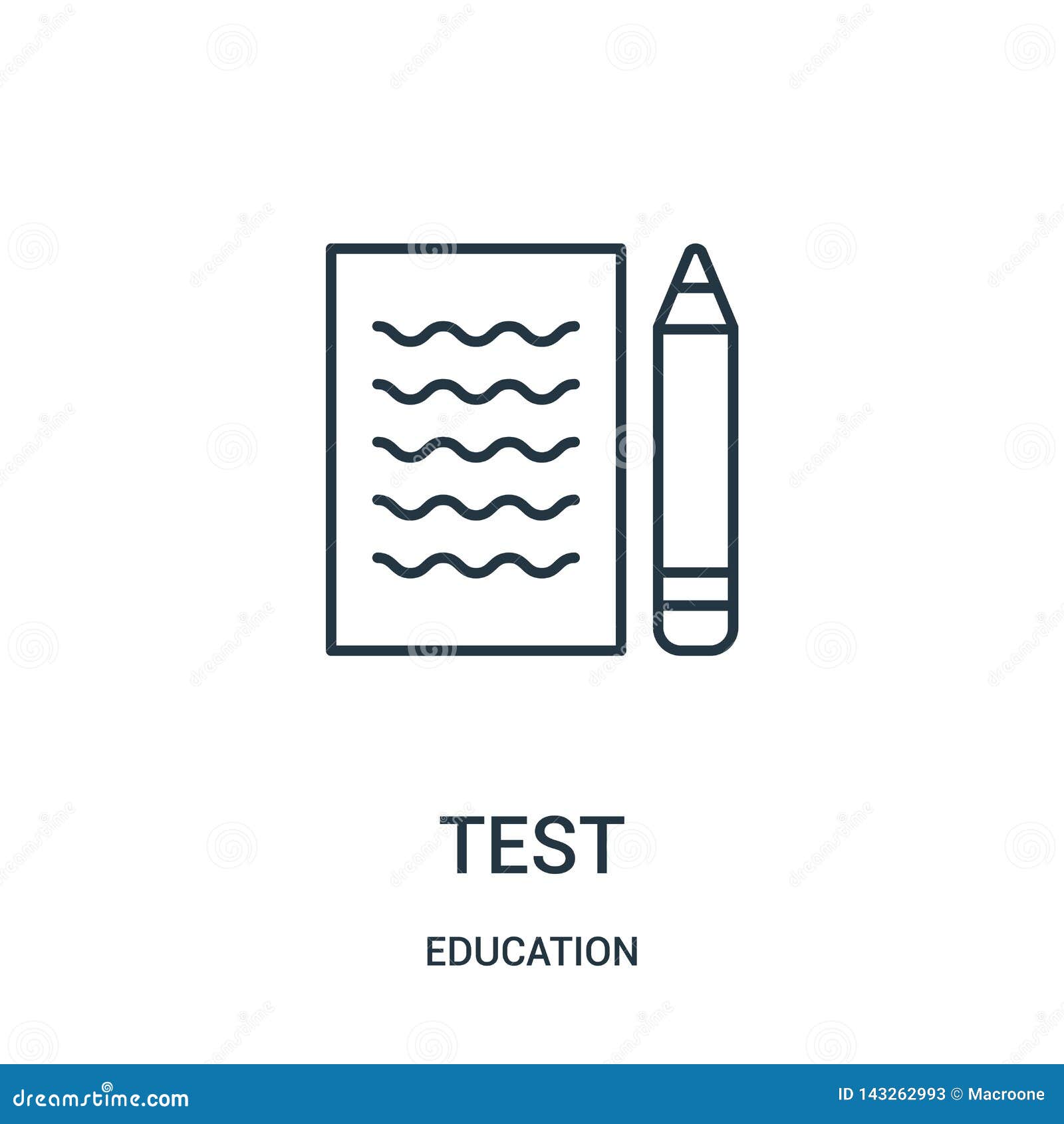 Test Icon Vector from Education Collection. Thin Line Test Outline Icon ...