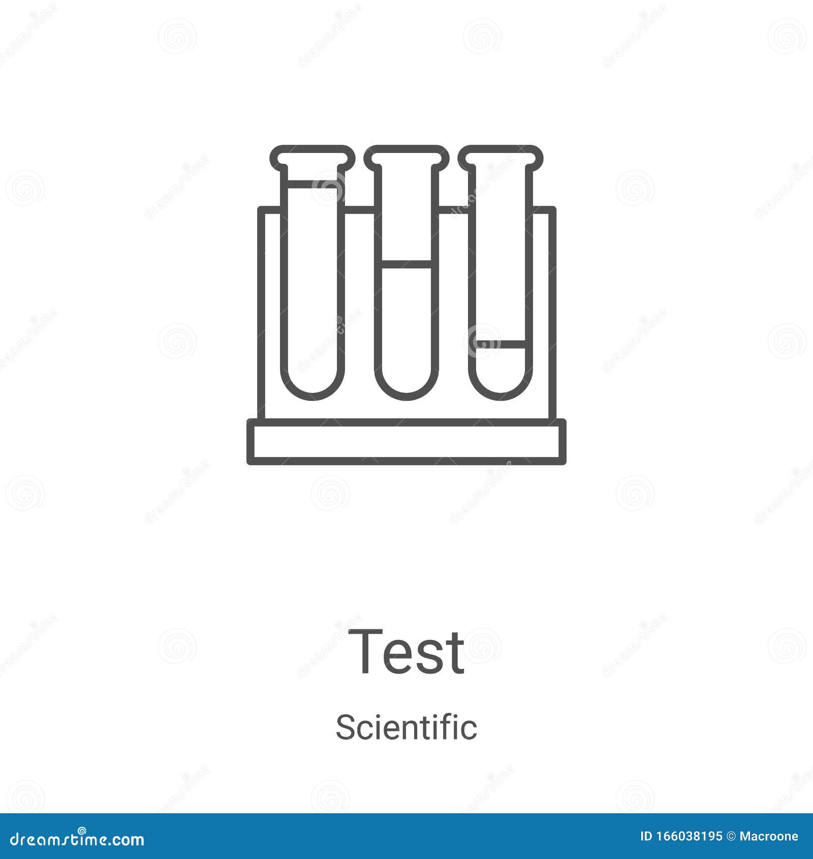 Test Icon Vector from Scientific Collection. Thin Line Test Outline ...