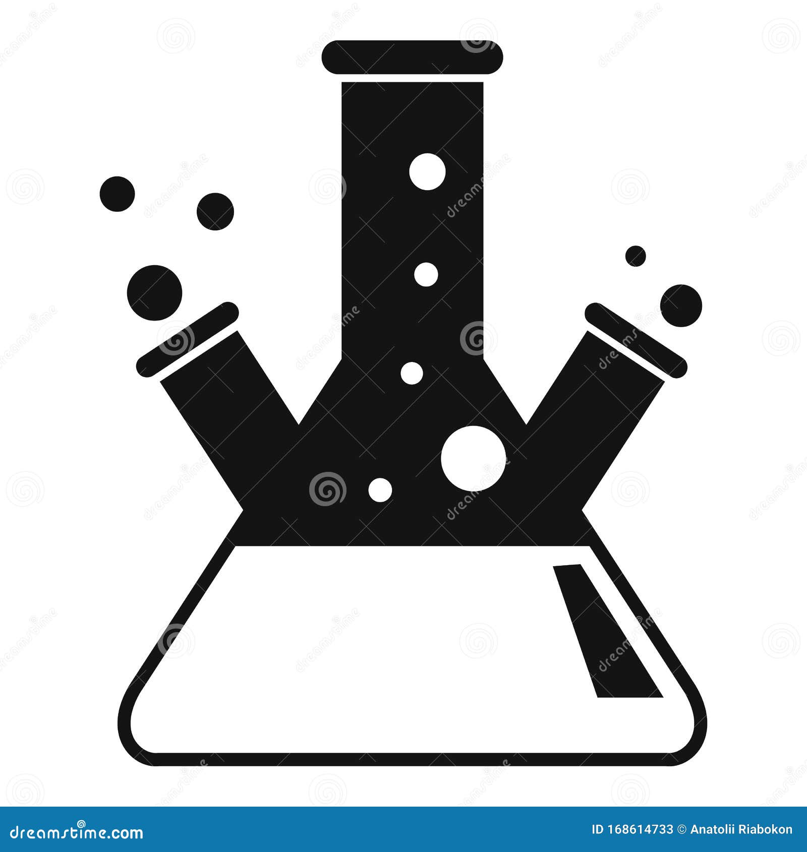 Test Lab Flask Icon, Simple Style Stock Vector - Illustration of ...