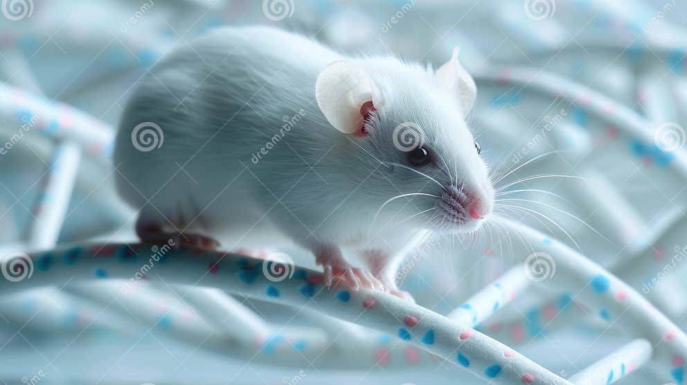 Test Mouse in the Laboratory. Selective Focus Stock Image - Image of ...