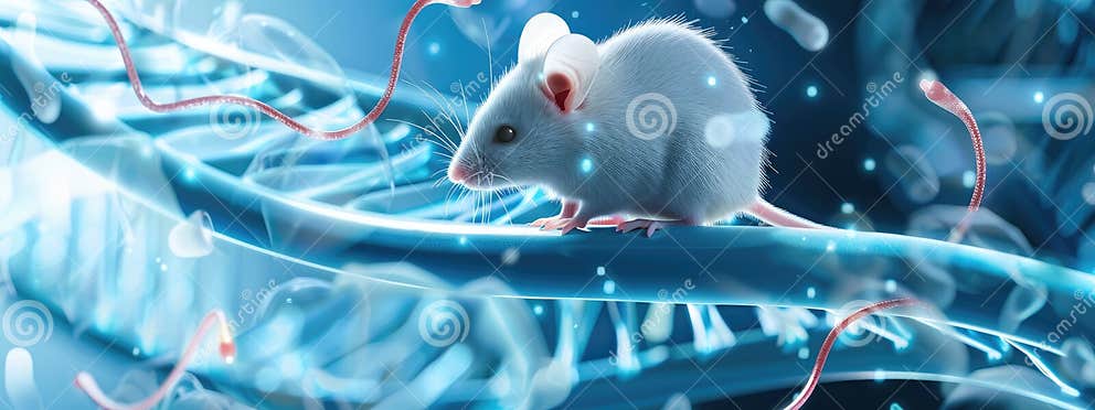 Test Mouse in the Laboratory. Selective Focus Stock Image - Image of ...