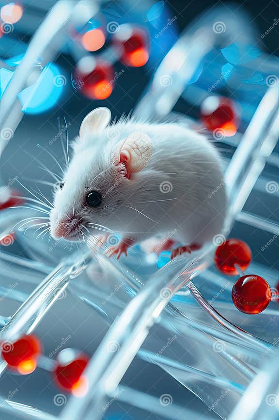Test Mouse in the Laboratory. Selective Focus Stock Image - Image of ...