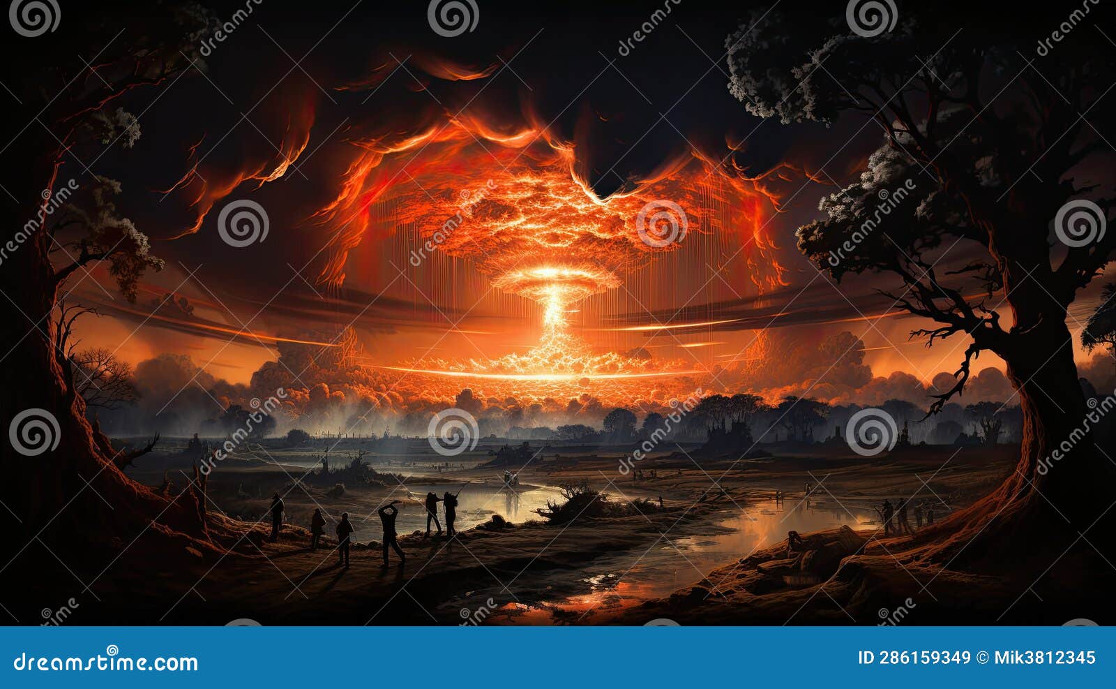 Test and Nuclear Explosion Test. Stock Illustration - Illustration of ...