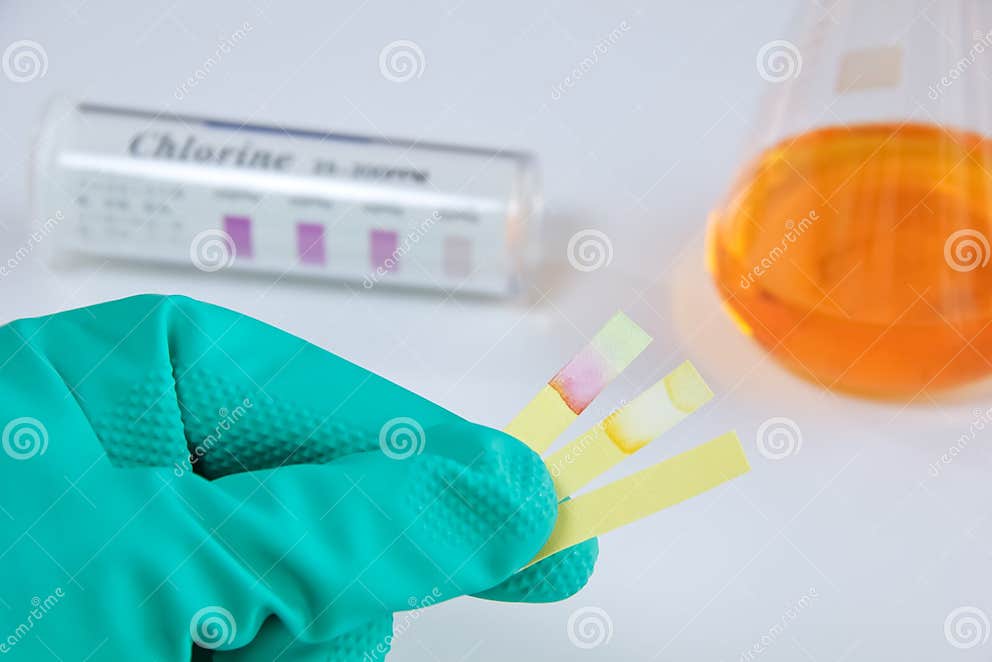 Test paper chlorine stock photo. Image of studio, chemistry - 23609606