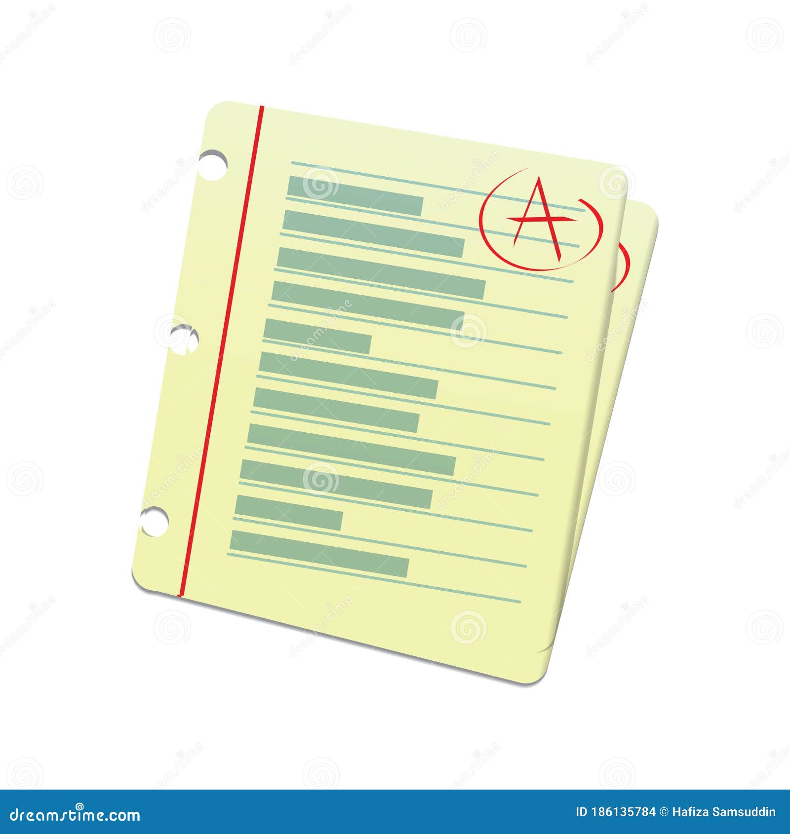 Test Paper. Vector Illustration Decorative Design Stock Illustration ...