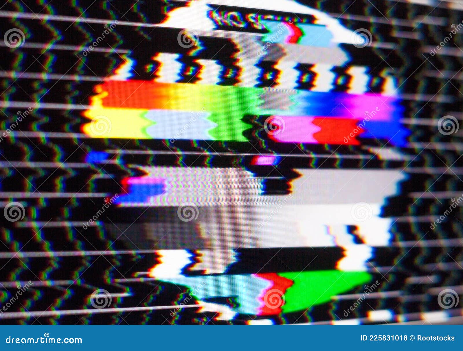 Test Pattern on the Glitch Screen Stock Illustration - Illustration of ...